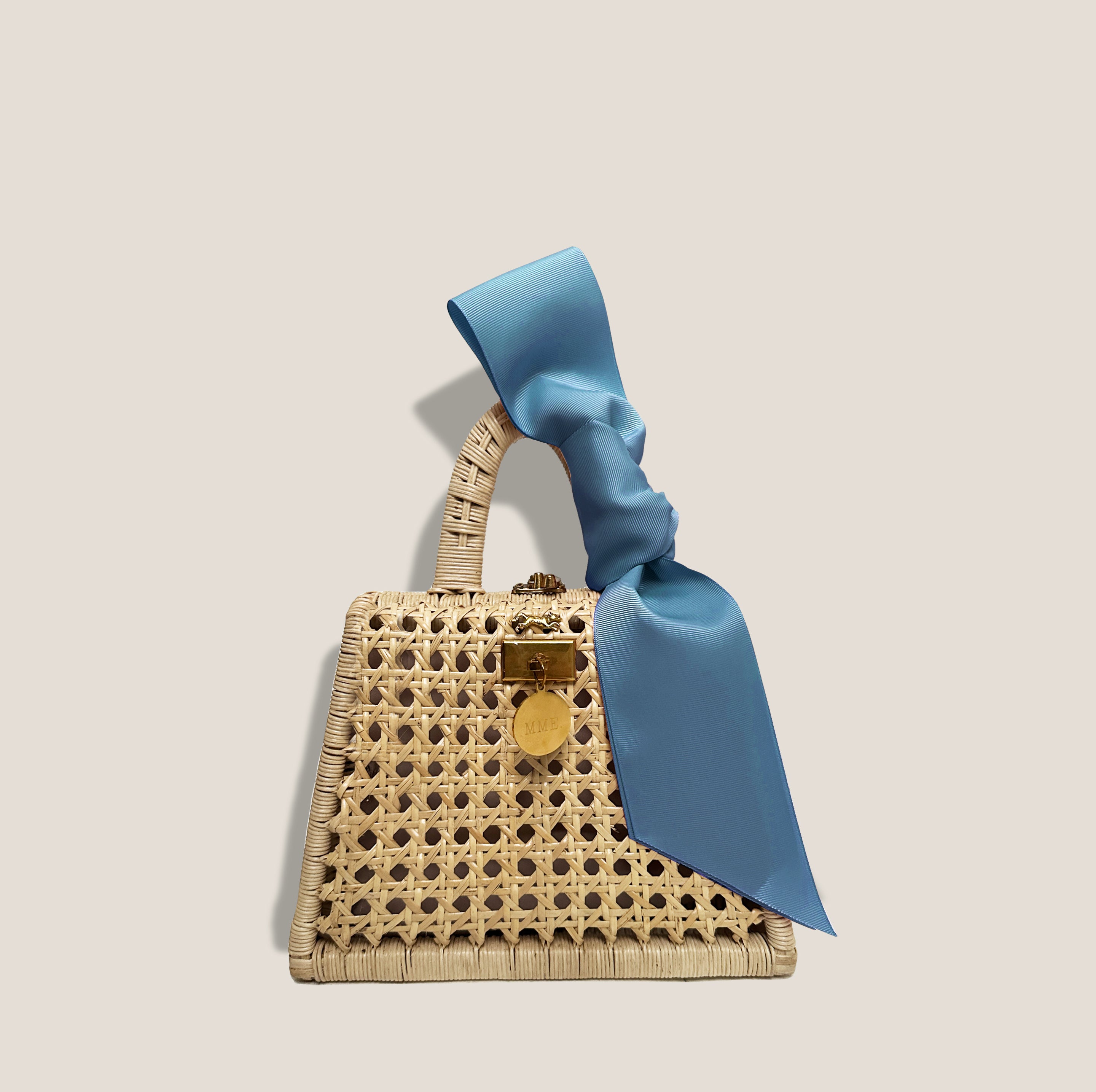 MME. MONACO CANE BAG - CORNFLOWER – Mme.MINK