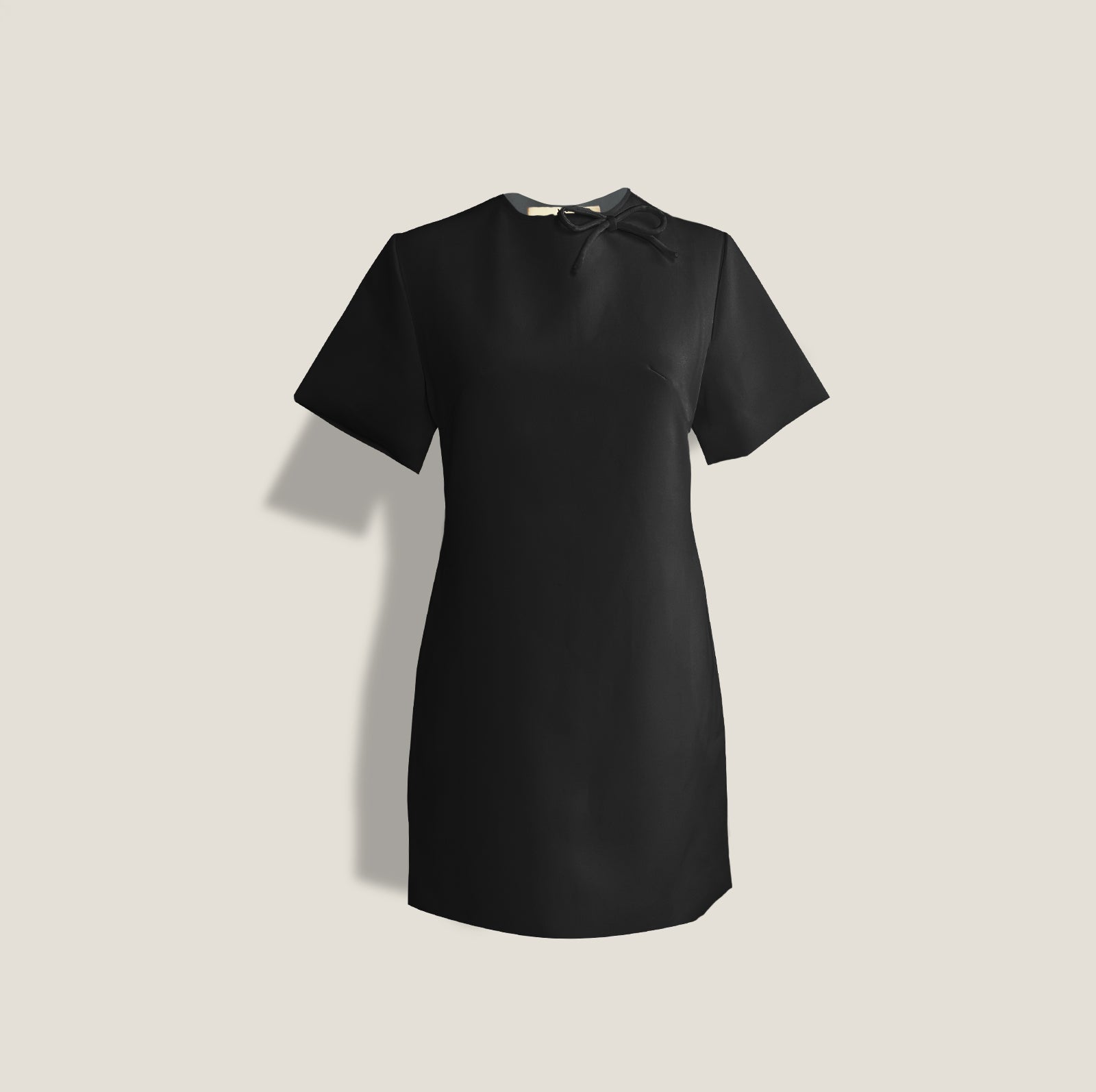 MME. CAP FERRAT MINI BOW DRESS - NOIR – Mme.MINK