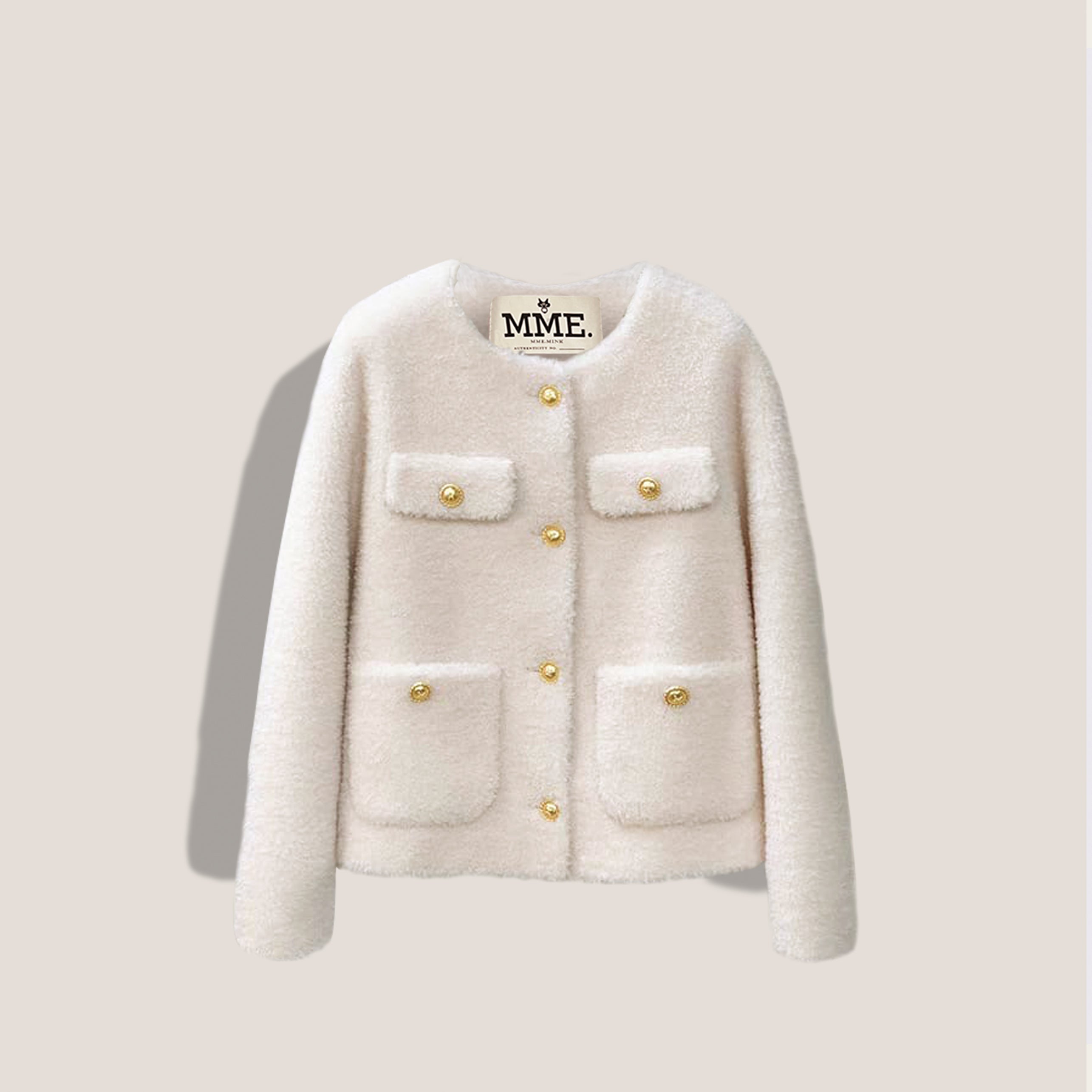 MME. EMILY JACKET - CREME – Mme.MINK
